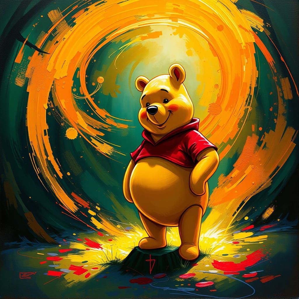 Winnie, oil painting. - Winnie, oil painting.