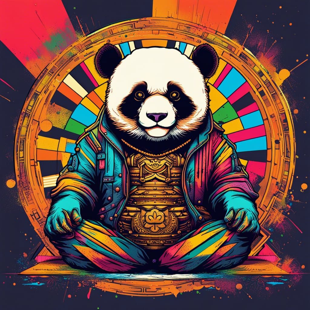 Panda scheletrico in stile voodoo ranger - AI Generated Artwork ...