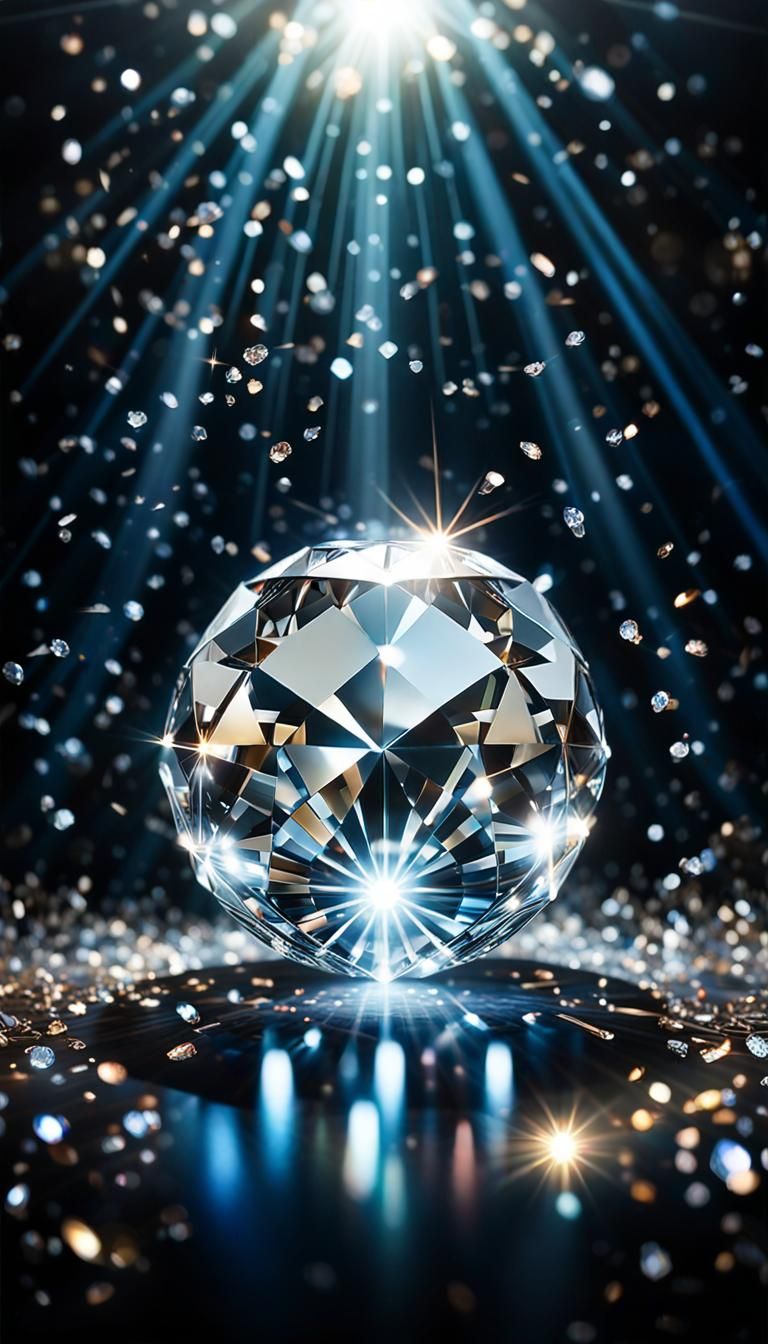 Sparkling Diamond Sphere - AI Generated Artwork - NightCafe Creator
