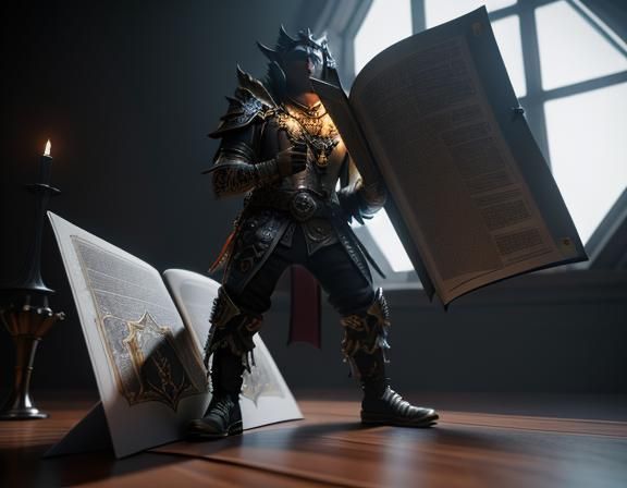 The knight was brought to life from the pages, he immediately engaged ...