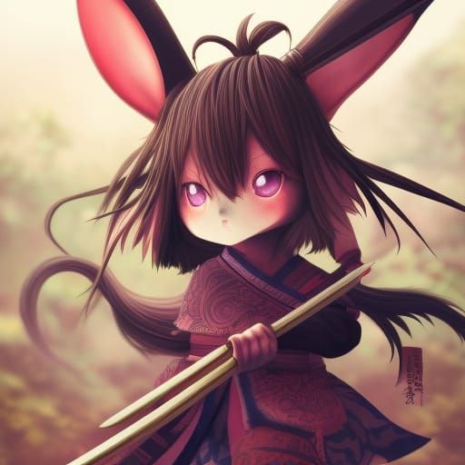 Anime samurai bunny - AI Generated Artwork - NightCafe Creator