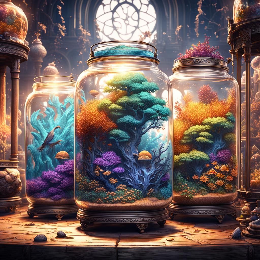 World in a Jar - AI Generated Artwork - NightCafe Creator