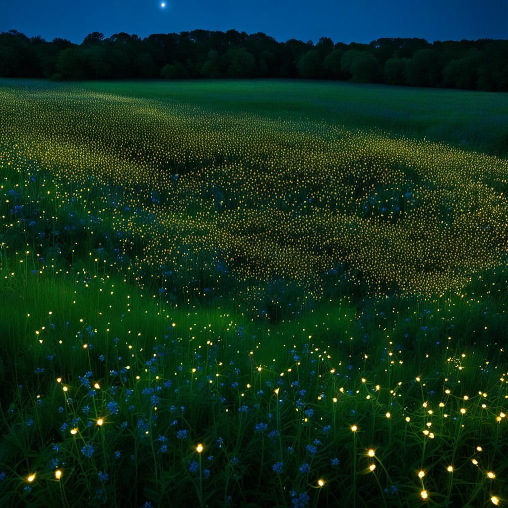 Swarm of Fireflies - AI Generated Artwork - NightCafe Creator