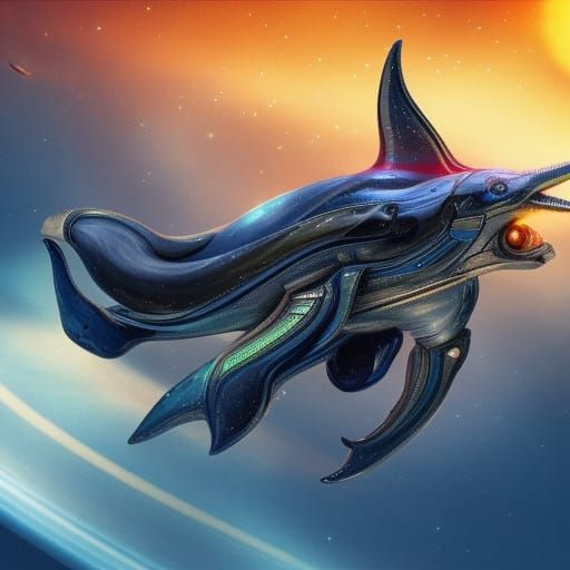 Space dolphin driving - AI Generated Artwork - NightCafe Creator
