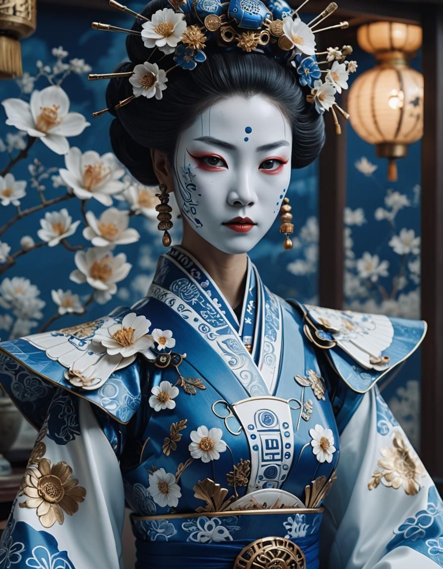 Cyborg geisha - AI Generated Artwork - NightCafe Creator