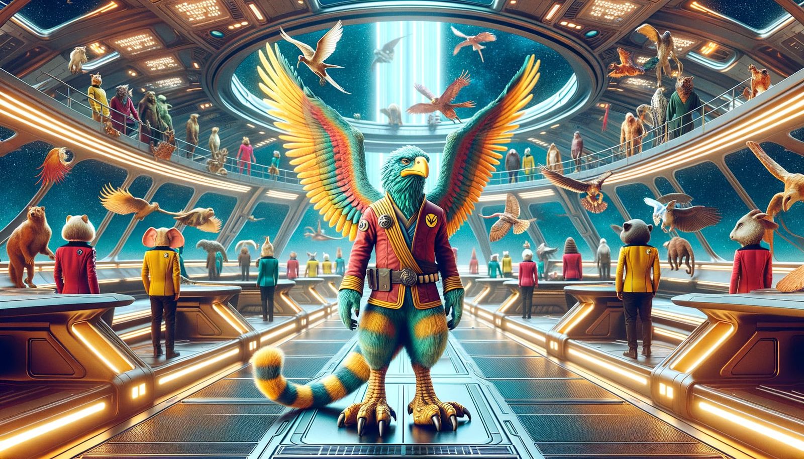 UPA Ship With Many Members Milling Around