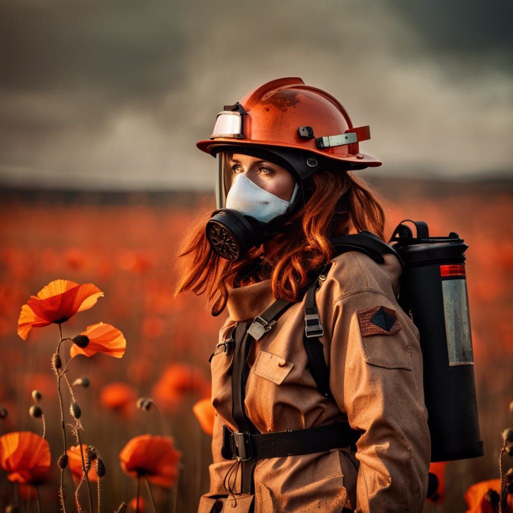 ThePoppyFields-FireFighter-114 - AI Generated Artwork - NightCafe Creator