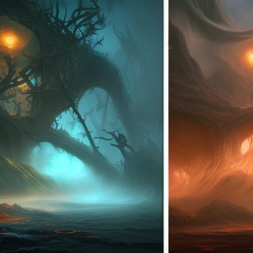 death vs life - AI Generated Artwork - NightCafe Creator