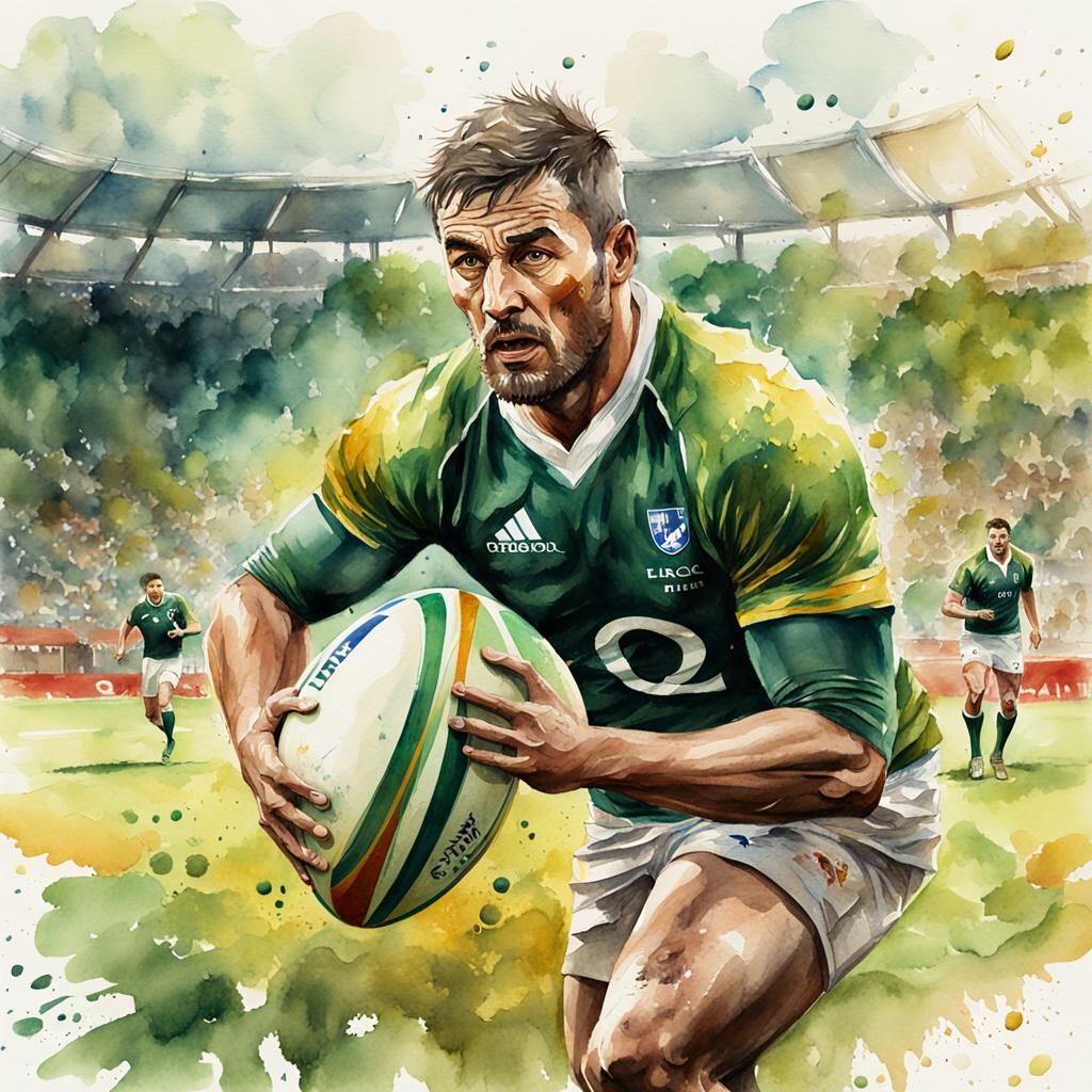a man plays rugby - AI Generated Artwork - NightCafe Creator