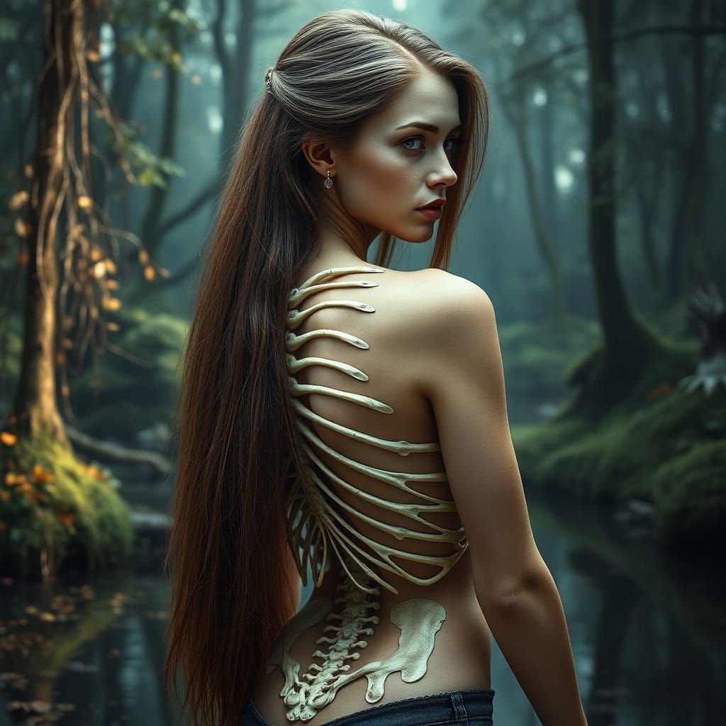 A Ukrainian Mavka - Ethereal Ukrainian Siren in Mystic Fores...