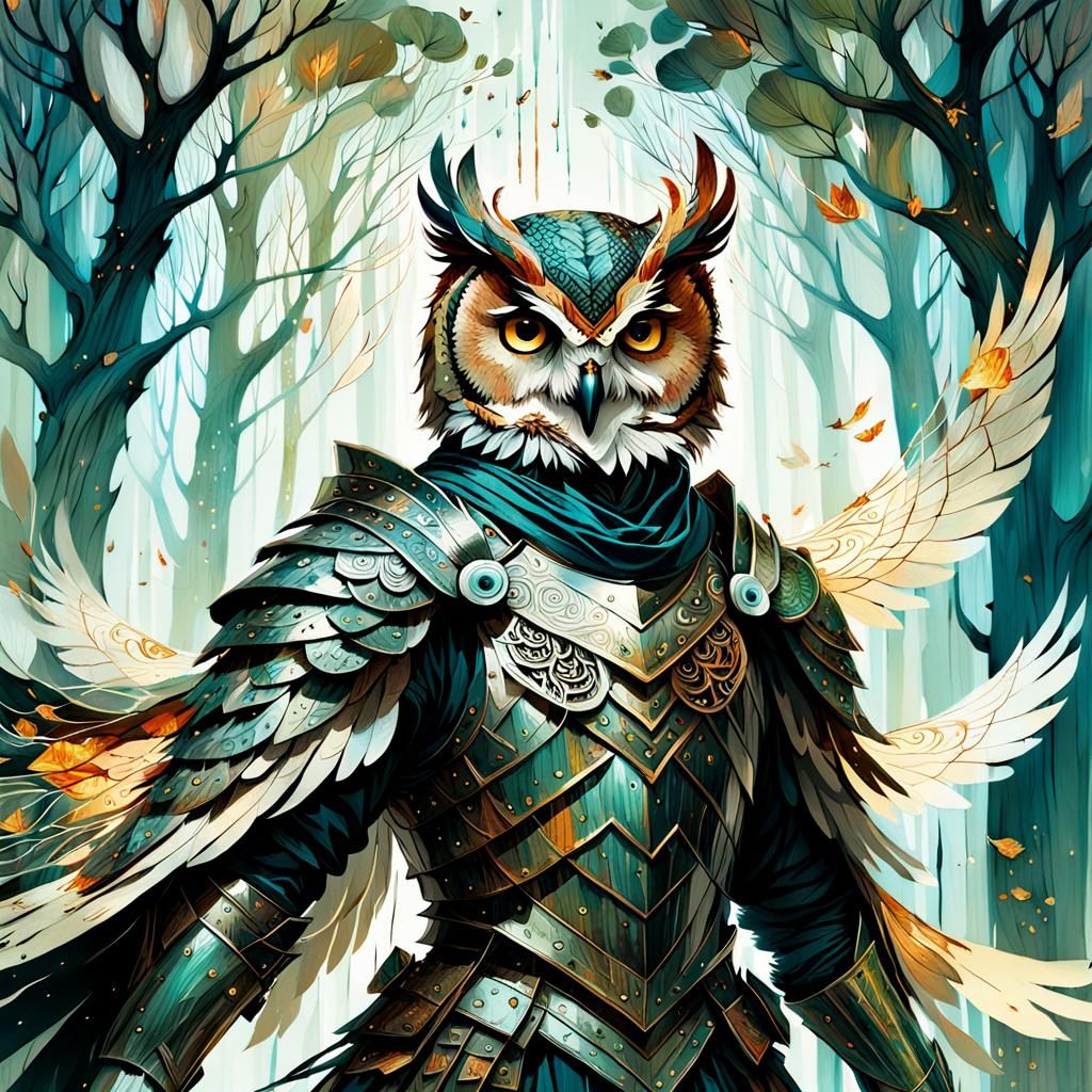 Knight owl - AI Generated Artwork - NightCafe Creator