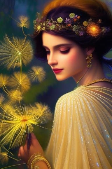 Yellow fairy 2 - AI Generated Artwork - NightCafe Creator