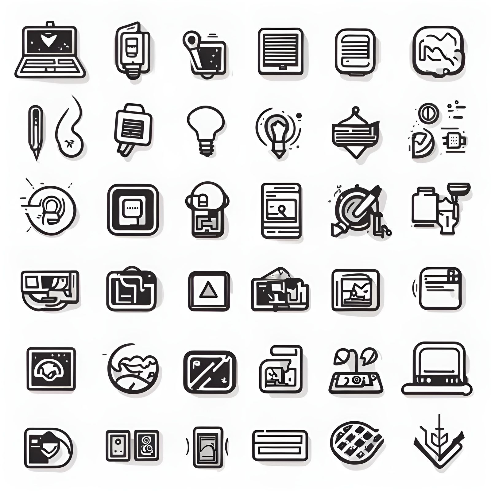 simple random icons - AI Generated Artwork - NightCafe Creator