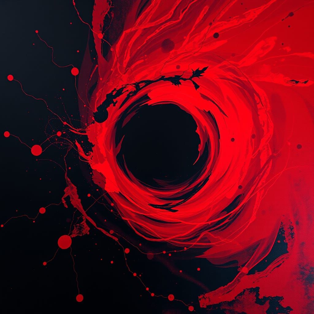 Red - Crimson Vortex in Black
