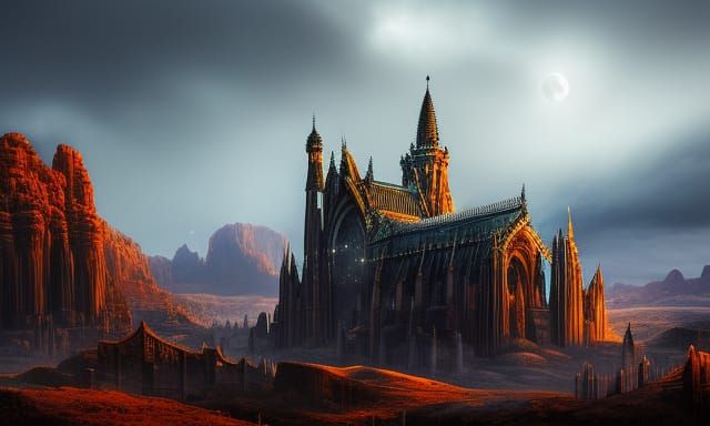 Abandoned Desert Monastery - AI Generated Artwork - NightCafe Creator