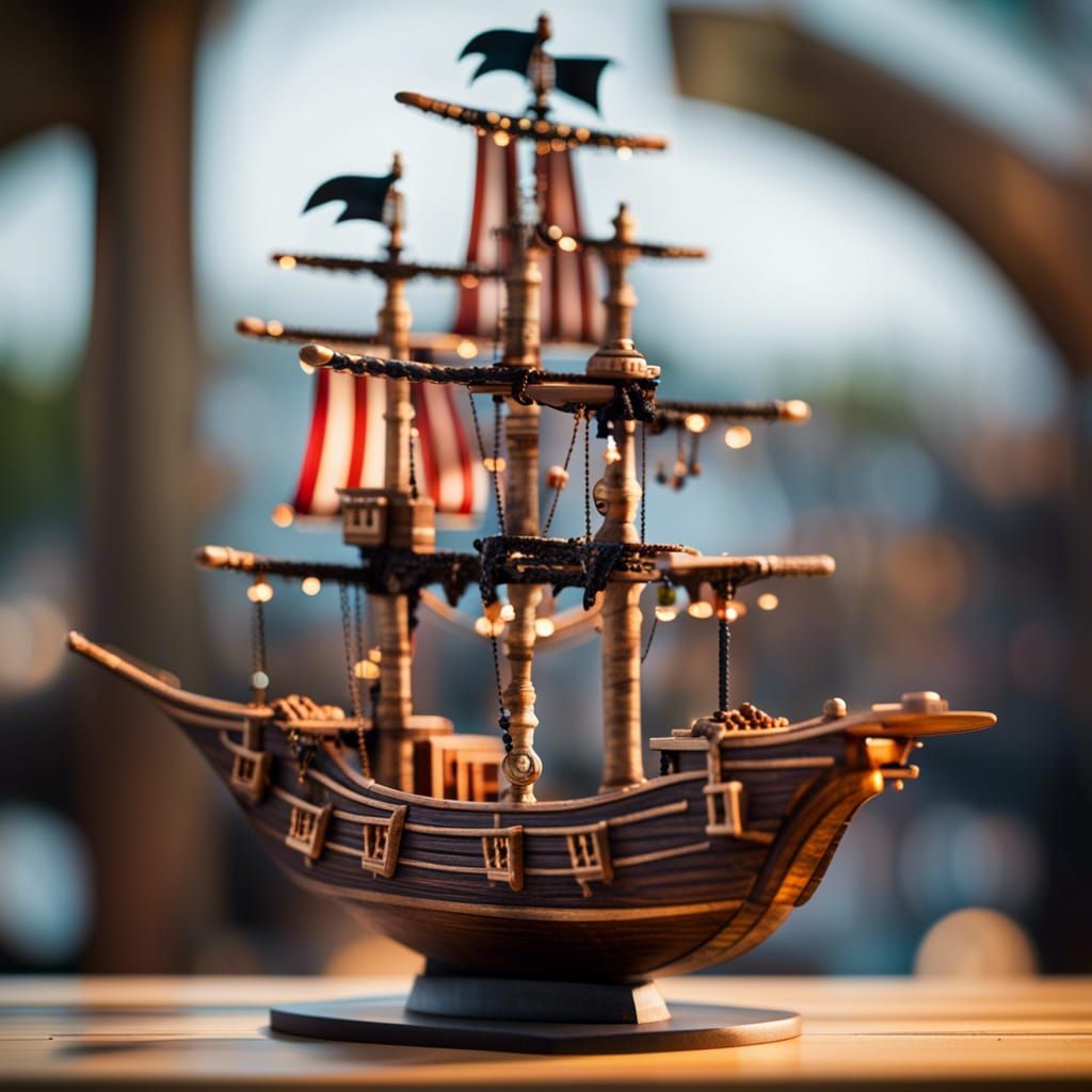 Miniature pirate ship - AI Generated Artwork - NightCafe Creator