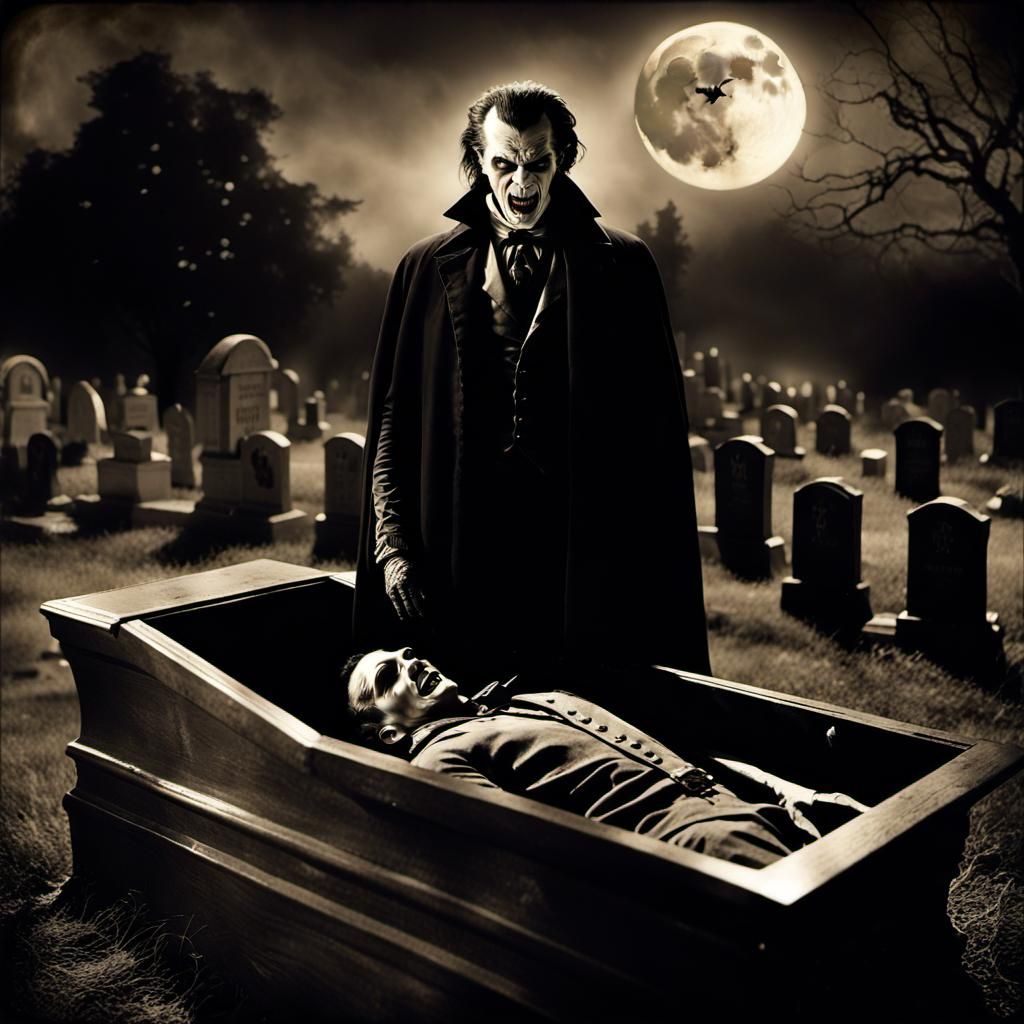 Cemetery Vampire - AI Generated Artwork - NightCafe Creator