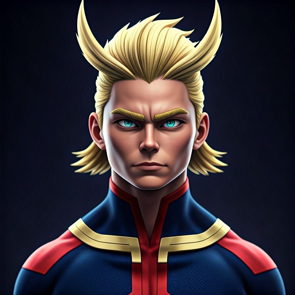 All might my hero academia - Heroic All Might in Anime-Styl...