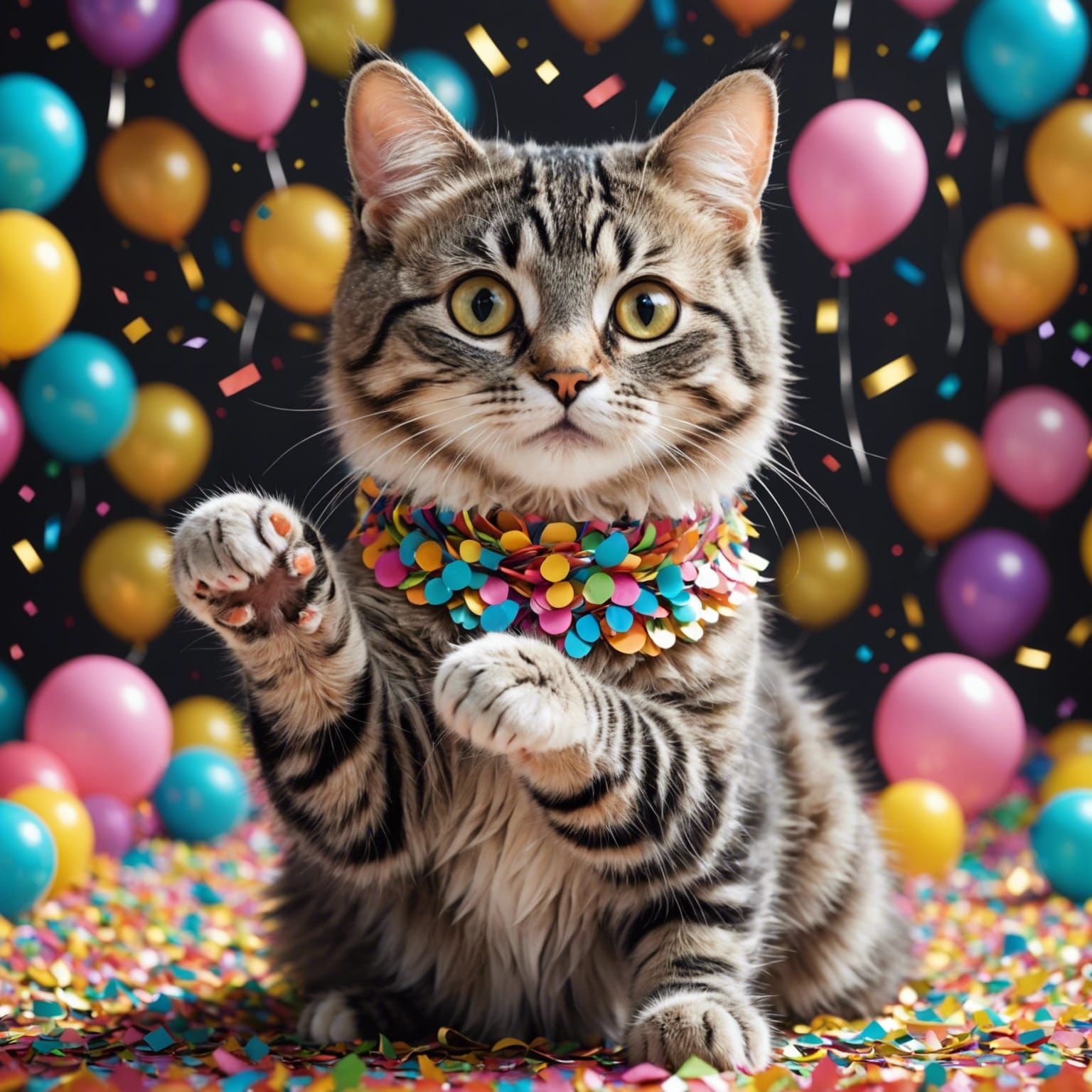 Party Cat - AI Generated Artwork - NightCafe Creator