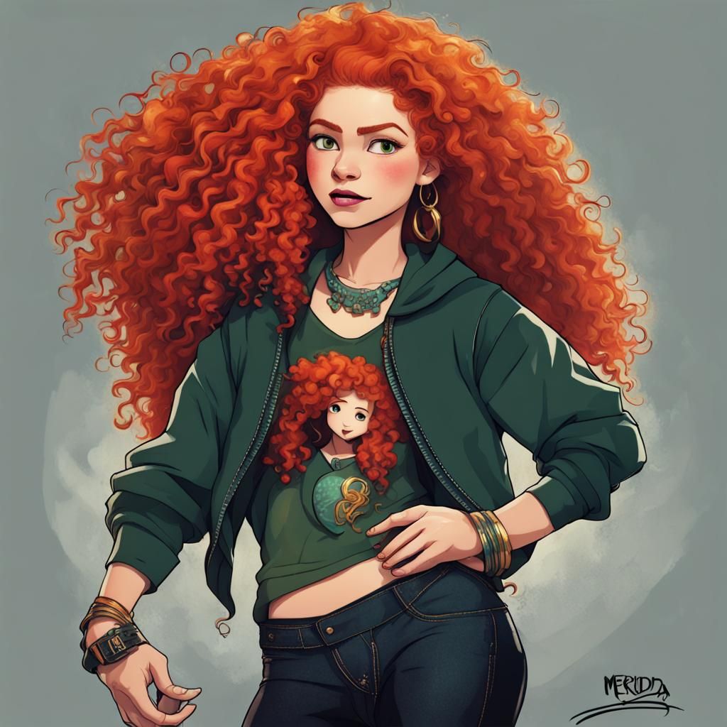 merida in hip hop style - AI Generated Artwork - NightCafe Creator