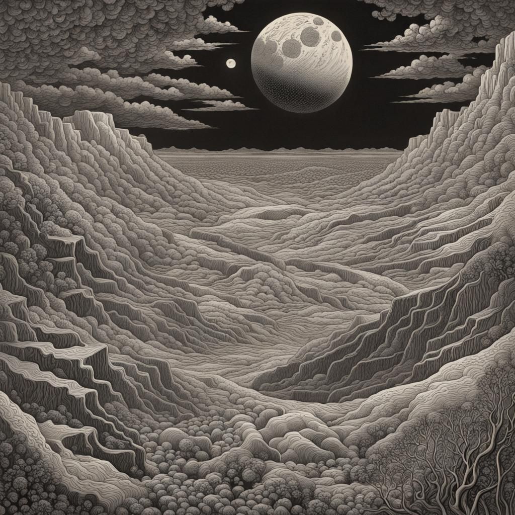 Moonscape - AI Generated Artwork - NightCafe Creator