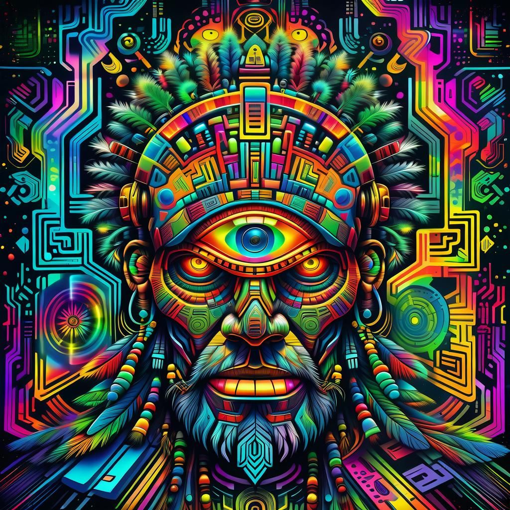 Psychedelics Shaman, 29mar24 - AI Generated Artwork - NightCafe Creator