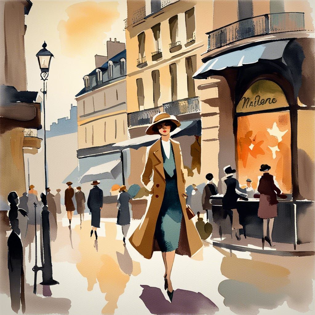 "1920s Parisian Charm" - AI Generated Artwork - NightCafe Creator