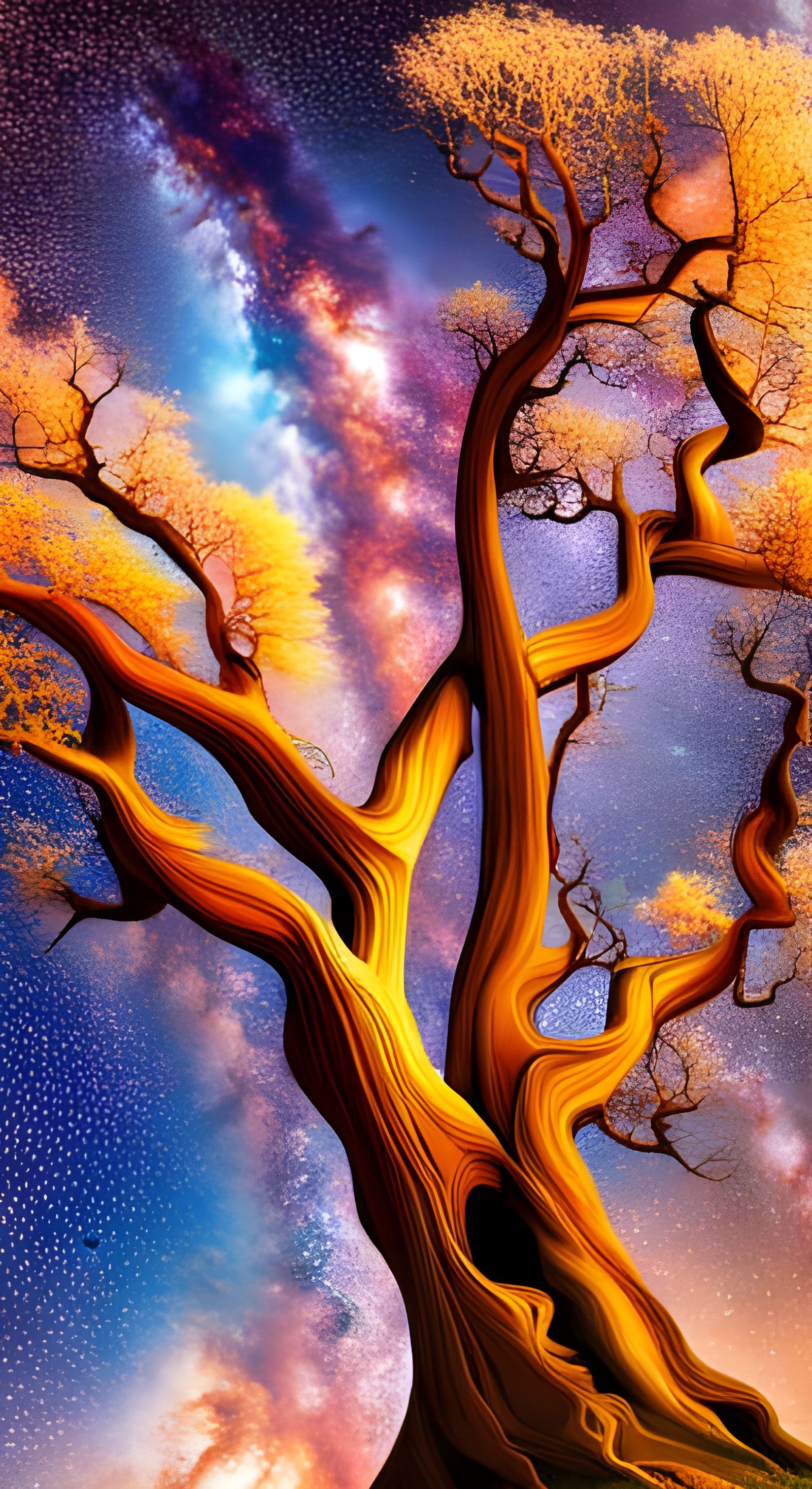 Galaxy Tree, a tree in middle of galaxy - AI Generated Artwork ...