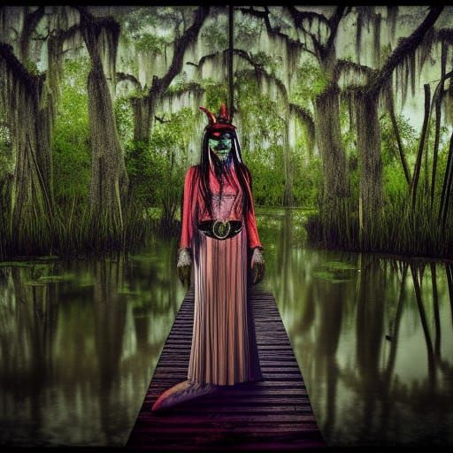 A super stunning hyper-realistic 8K resolution image of manchac swamp ...