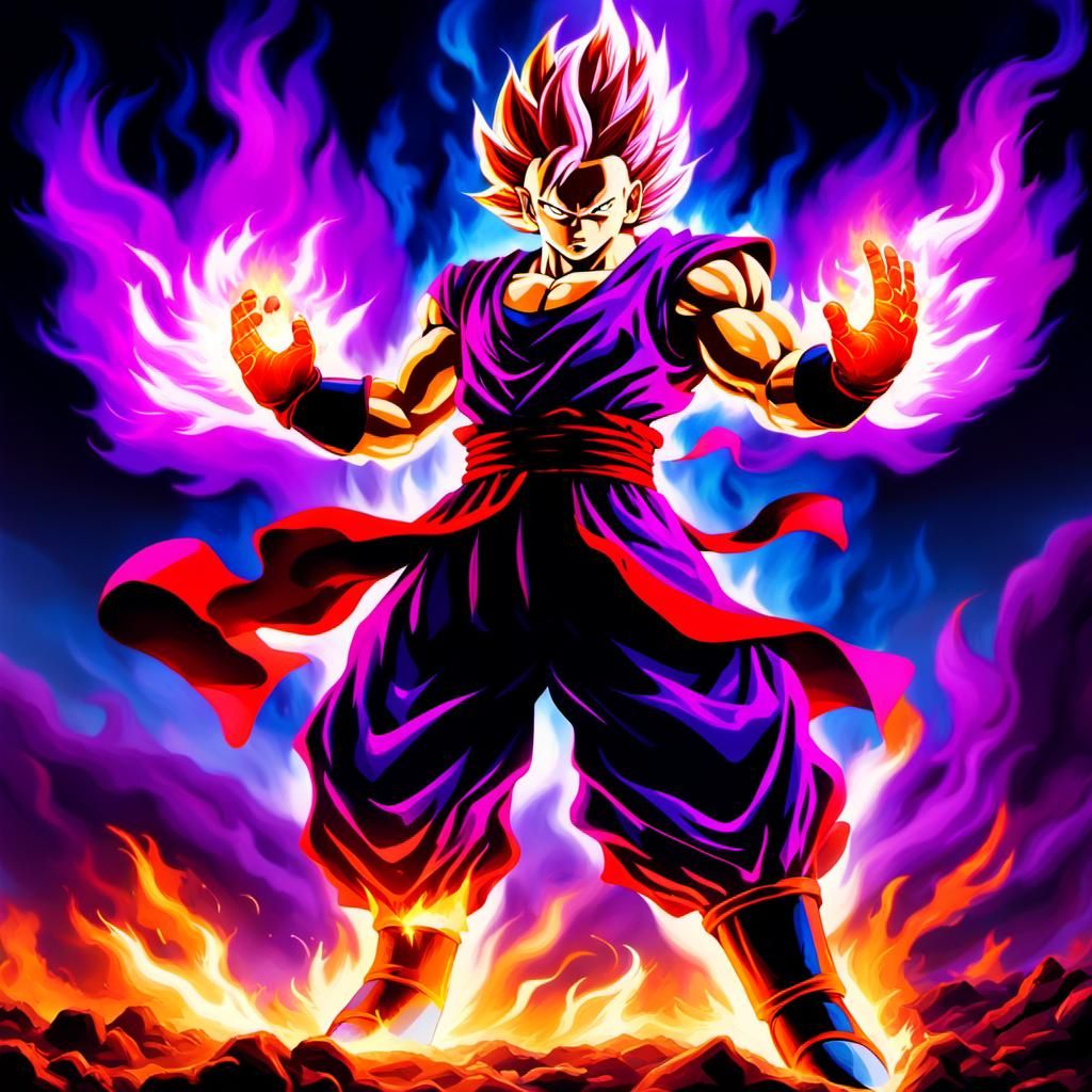 Blazing Saiyan Hero - AI Generated Artwork - NightCafe Creator