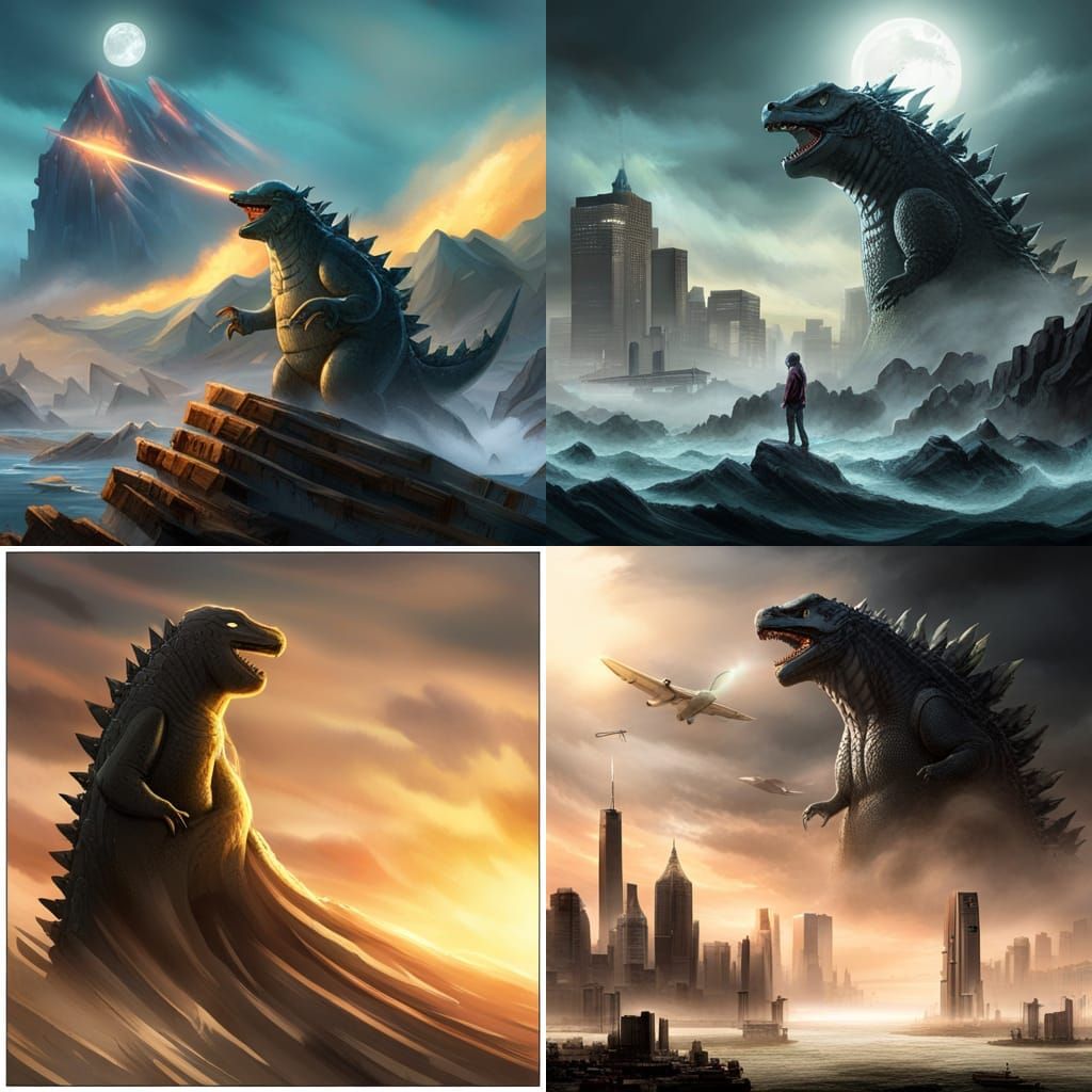 Godzilla - AI Generated Artwork - NightCafe Creator