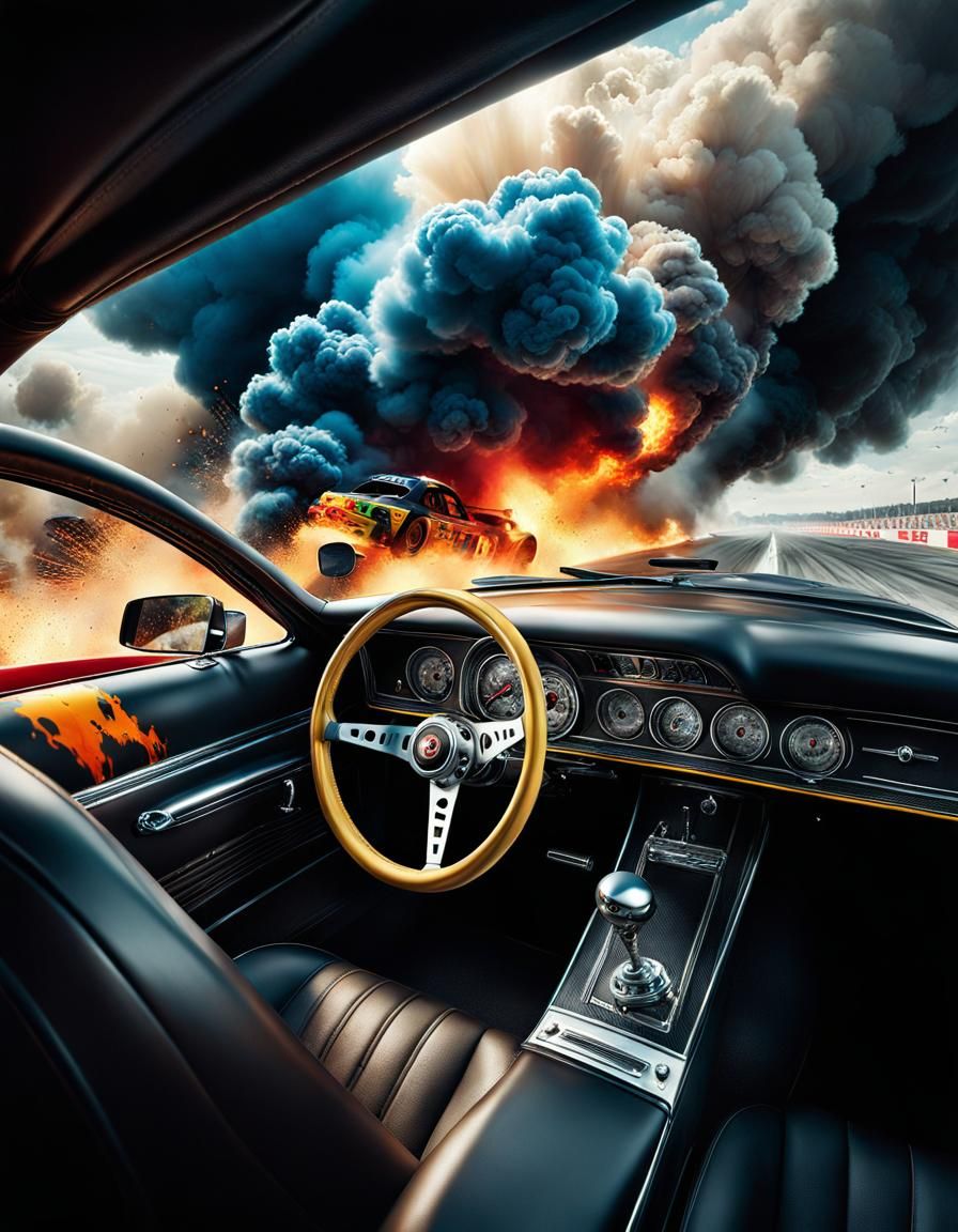 Drag Racing : Crash & Burn - AI Generated Artwork - NightCafe Creator