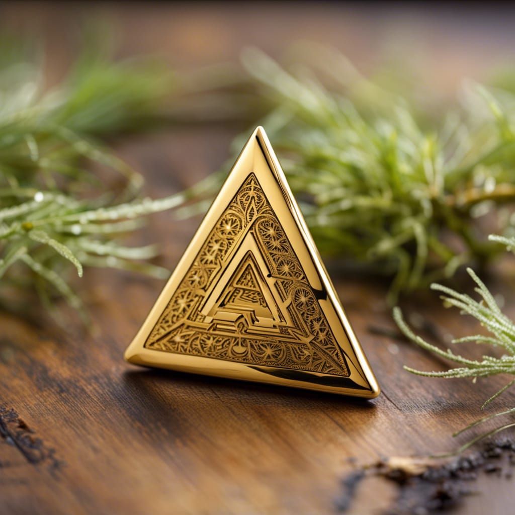 Gold Triangle Coin - AI Generated Artwork - NightCafe Creator