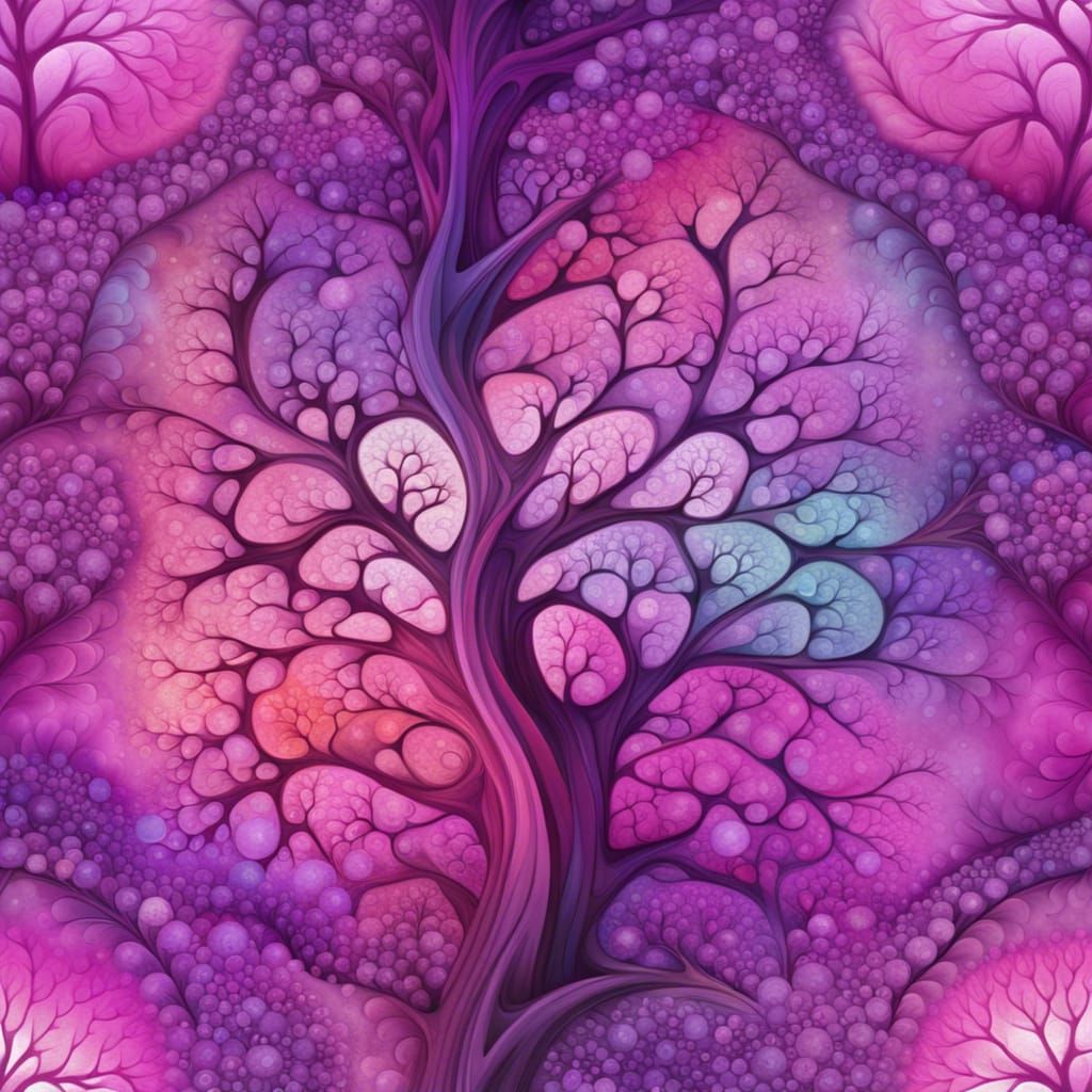 Purple fractal tree pattern - AI Generated Artwork - NightCafe Creator