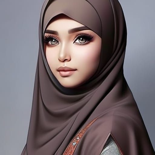 Hijab Cute - AI Generated Artwork - NightCafe Creator
