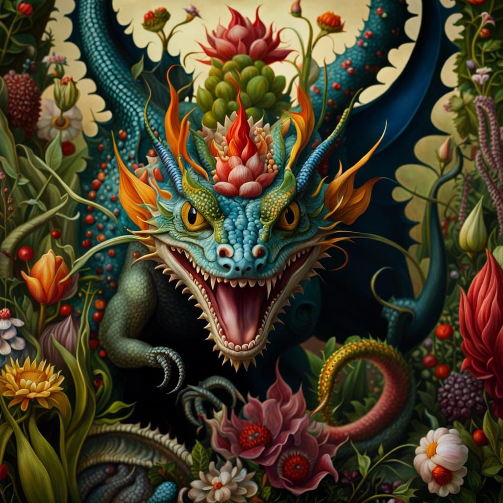 Surreal Dragon - AI Generated Artwork - NightCafe Creator