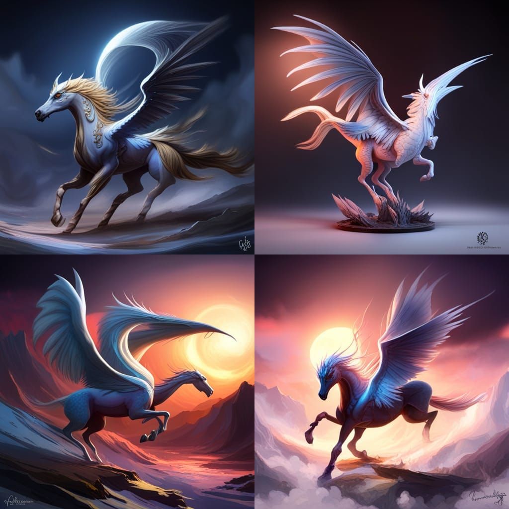 Pegasus Dragon - AI Generated Artwork - NightCafe Creator