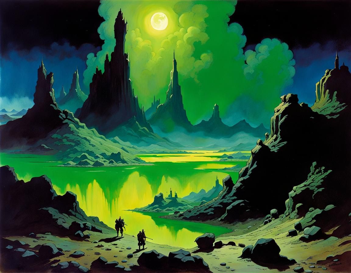 Remake. Toxic wasteland, by Frank Frazetta 3 - AI Generated Artwork ...