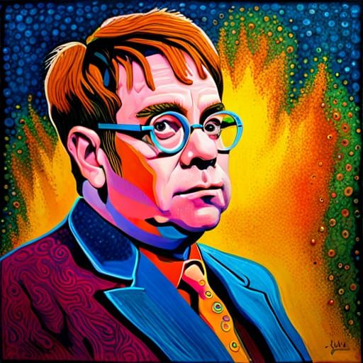 Elton John Ai Generated Artwork Nightcafe Creator