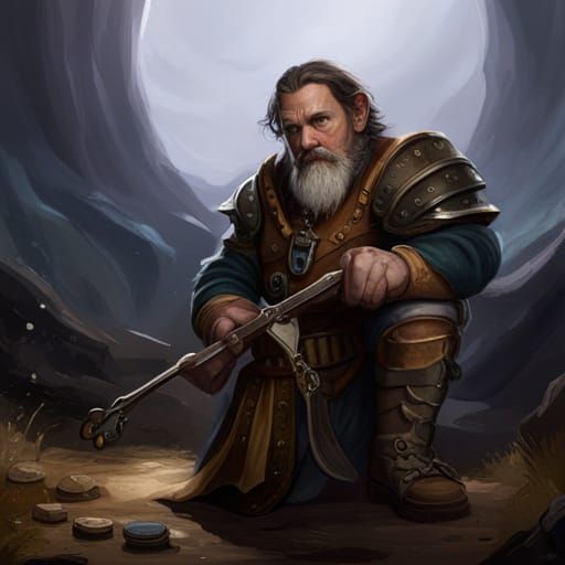 portrait of dwarf weilding crossbow - AI Generated Artwork - NightCafe ...