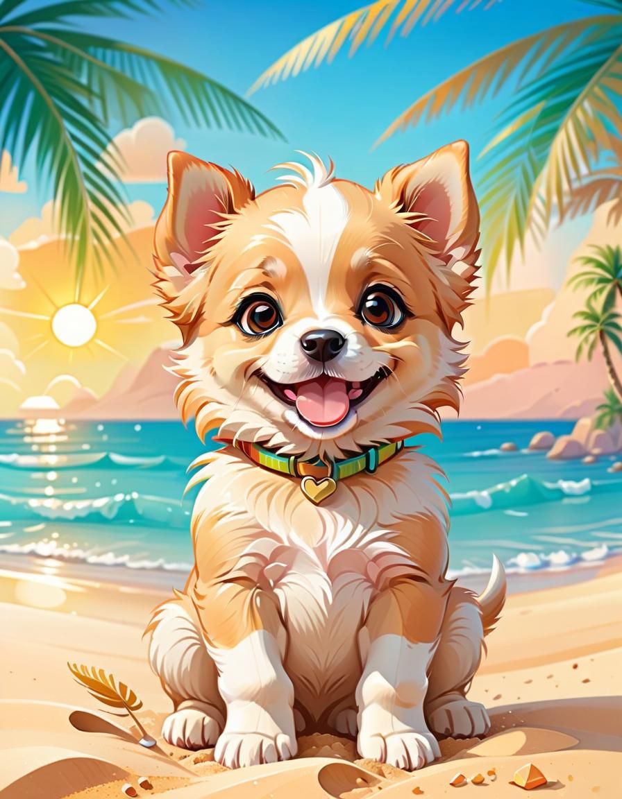 chibi puppy - AI Generated Artwork - NightCafe Creator
