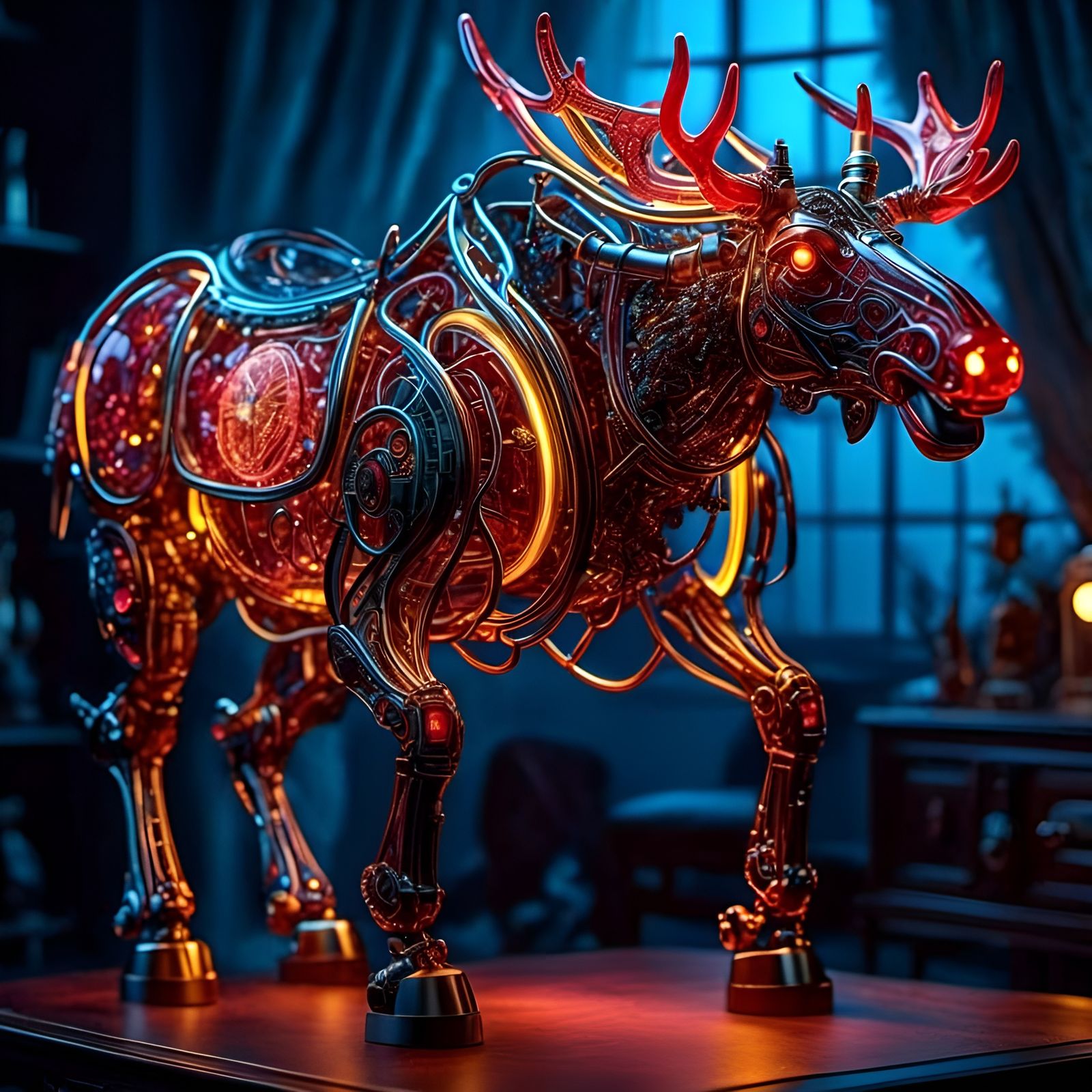Cyber Moose - AI Generated Artwork - NightCafe Creator