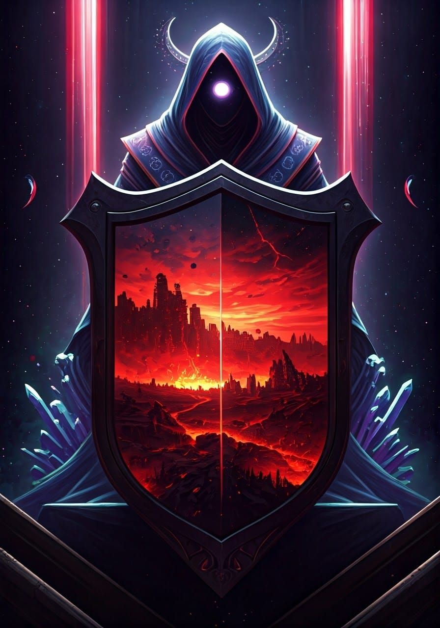 Battle sheild - Mystical Cosmic Shield Dominates Apocalyptic...