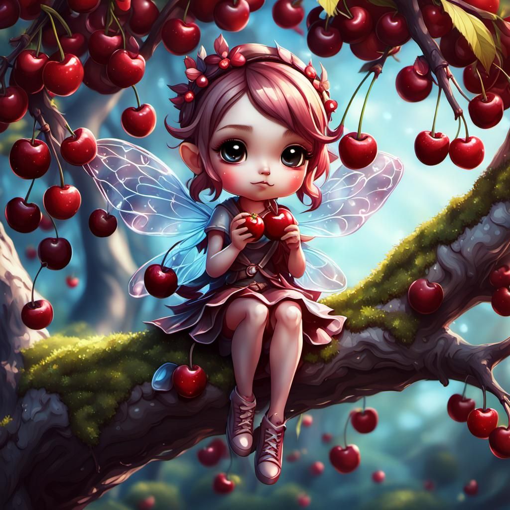 cherry fairy - AI Generated Artwork - NightCafe Creator