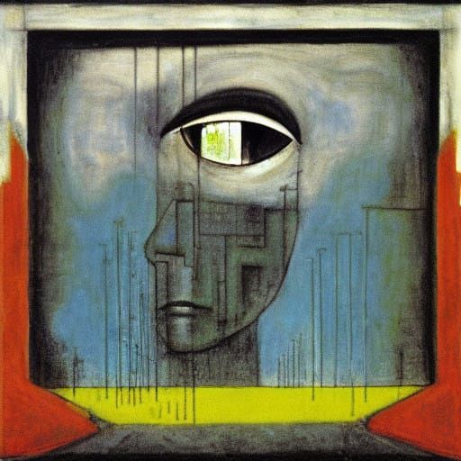 Cyberpunk Oracle Judges All in a Dystopian Metropo... - AI Art