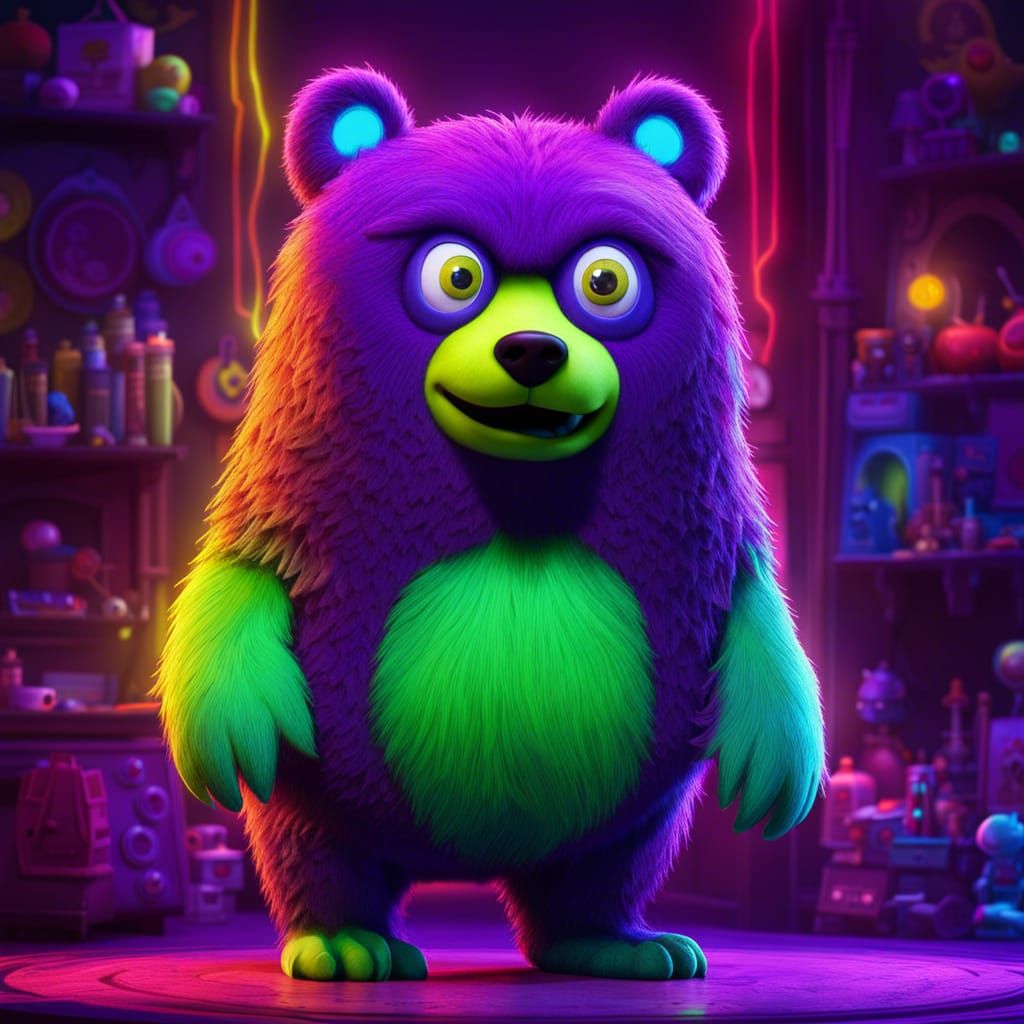 Burple Bear - AI Generated Artwork - NightCafe Creator