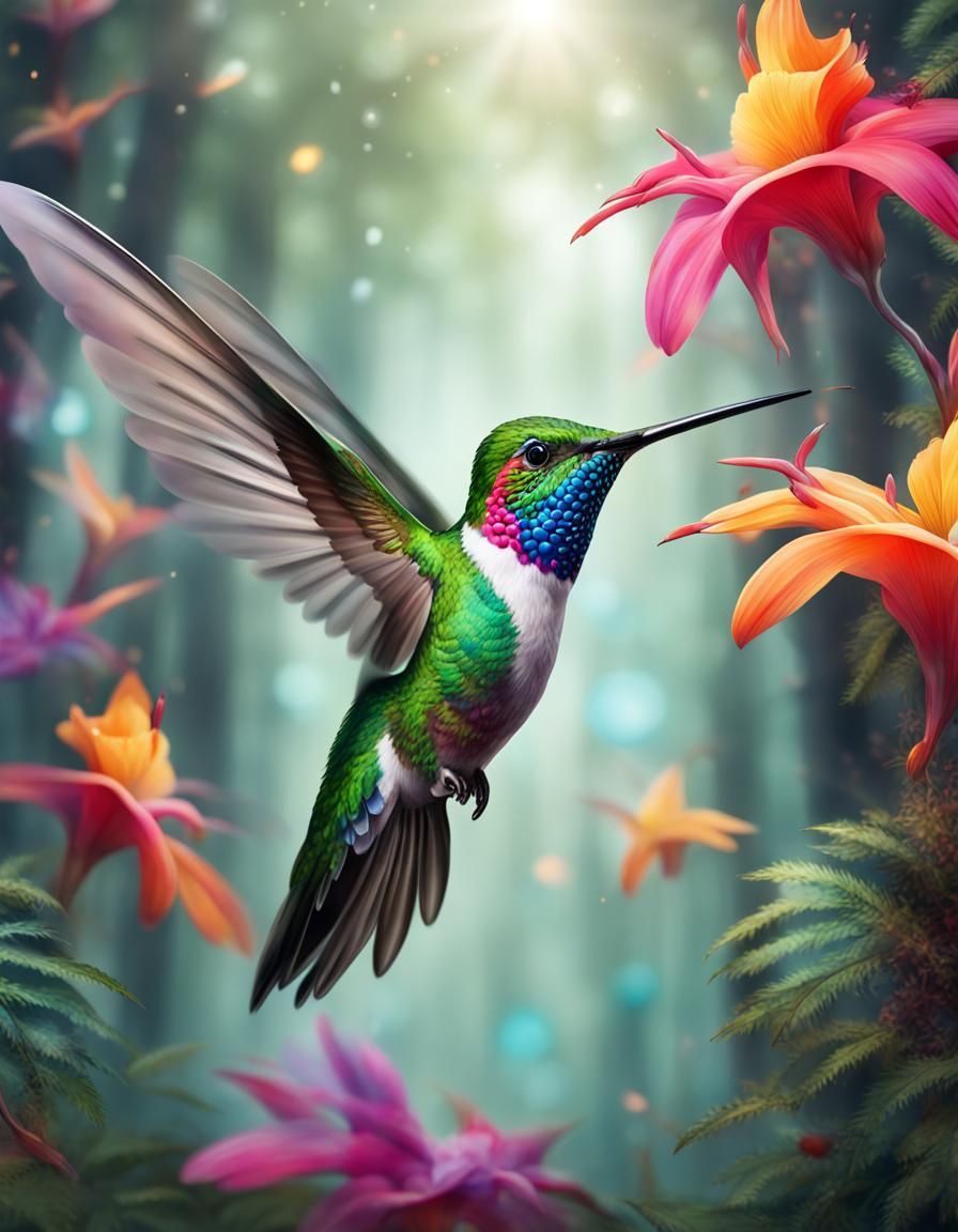 Hummingbird - AI Generated Artwork - NightCafe Creator