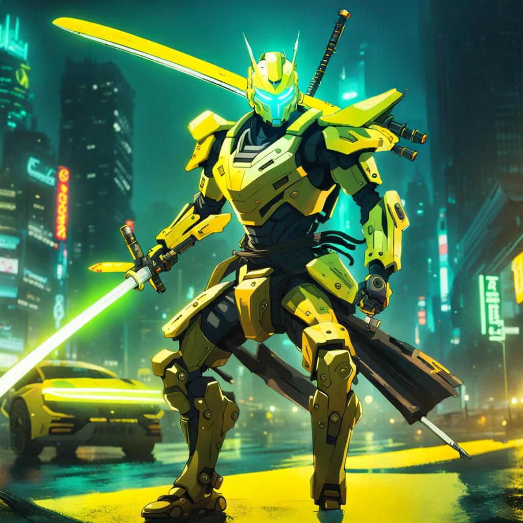 Mecha Samurai - AI Generated Artwork - NightCafe Creator