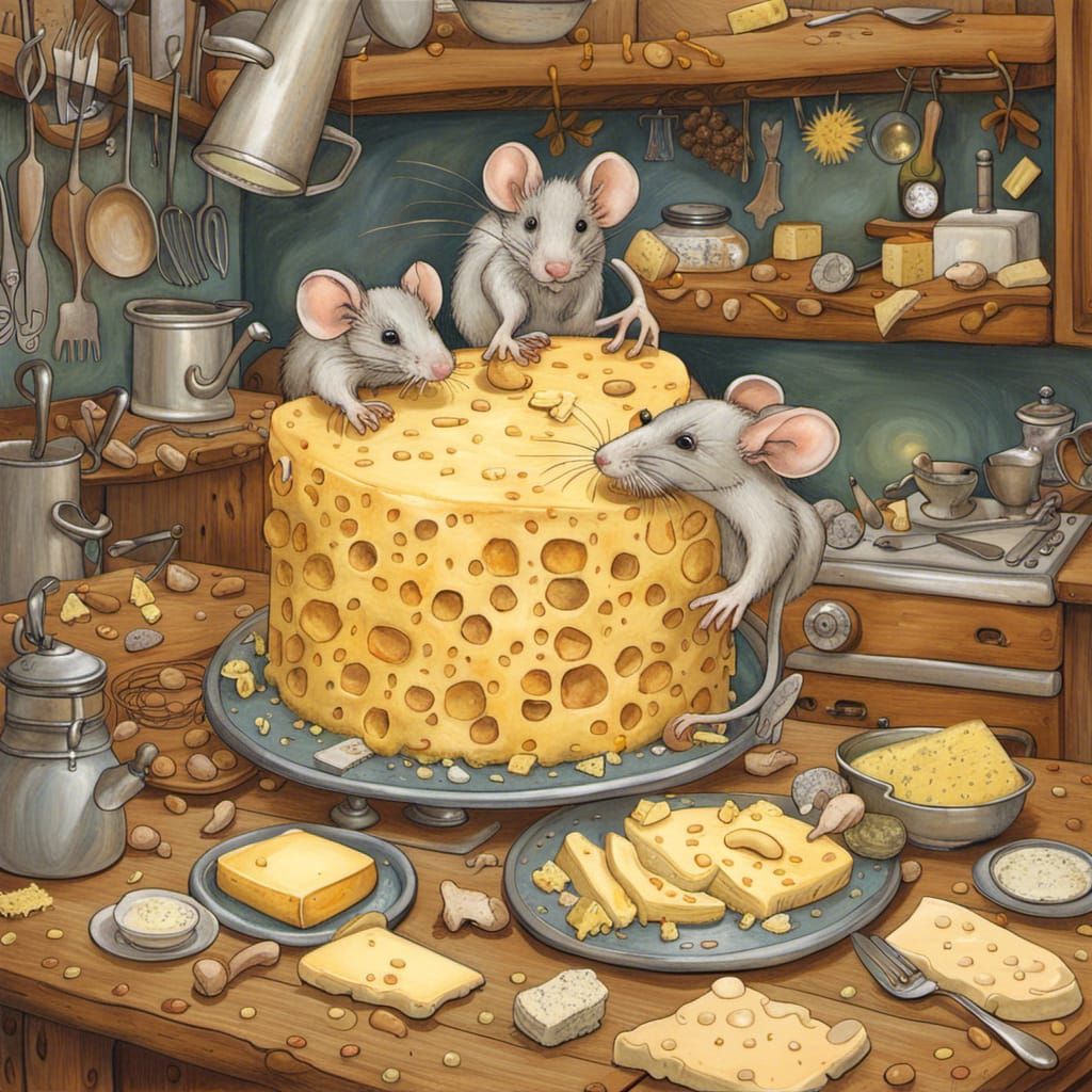 In cheese heaven - AI Generated Artwork - NightCafe Creator