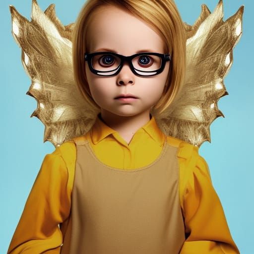 Suburban Gothic Spy Chicken Little Golden Fairy Angel II - AI Generated ...